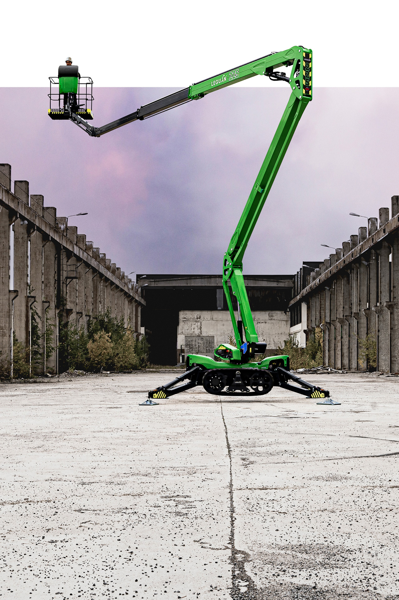 All-terrain spider lift with unrivaled performance | Leguan Lifts